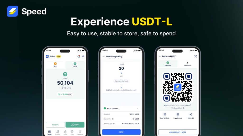 Speed Wallet introduces USDT on Lightning